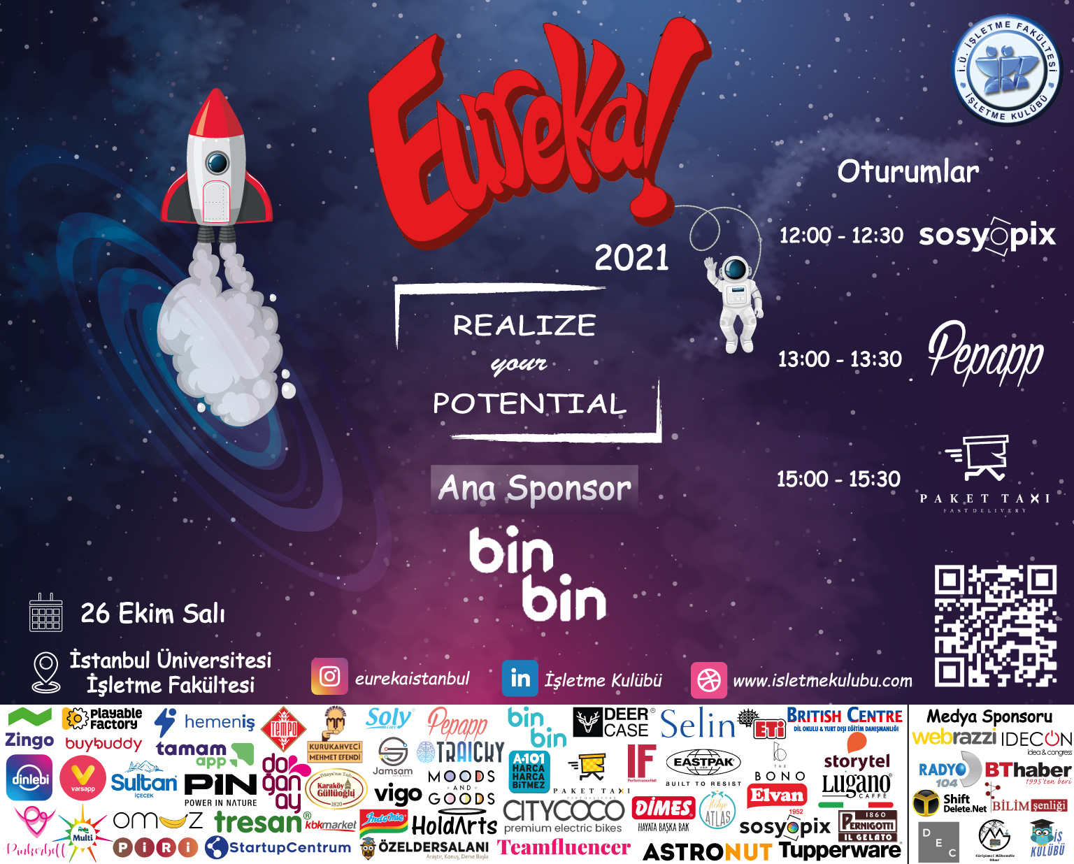 İstanbul Üniversitesi İşletme Fakültesi İşletme Kulübü EUREKA'21 Başlıyor!
